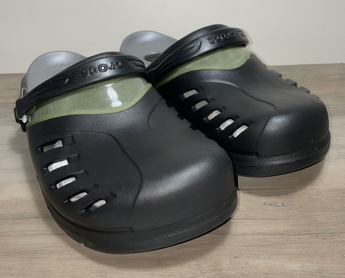 CROCS pRepair Mens Clog Black/Silver/Green - Men's Size 9M/11w With ...