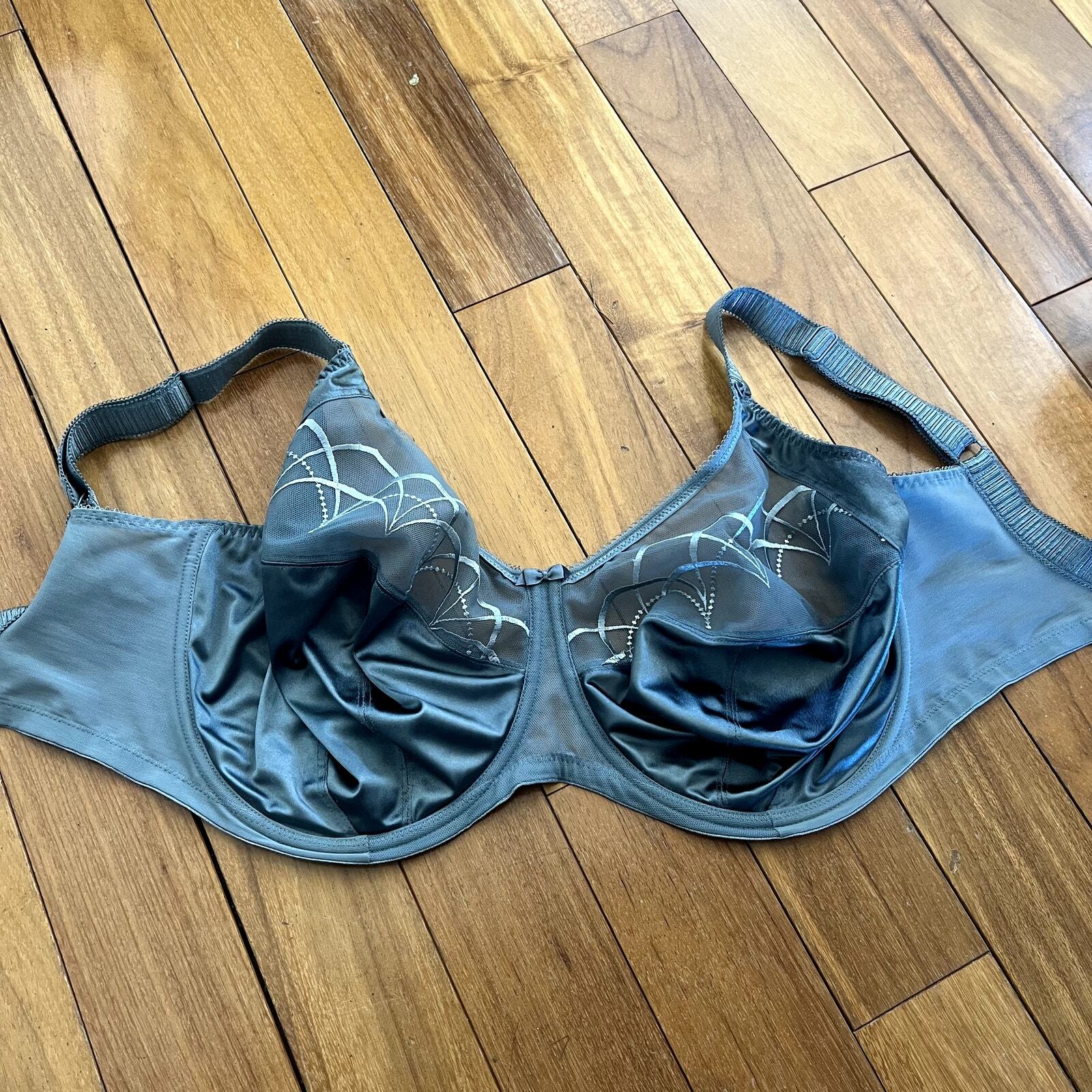 Elomi Green Gray Mesh Underwire Full Cup Cate Bra Siz… - Gem