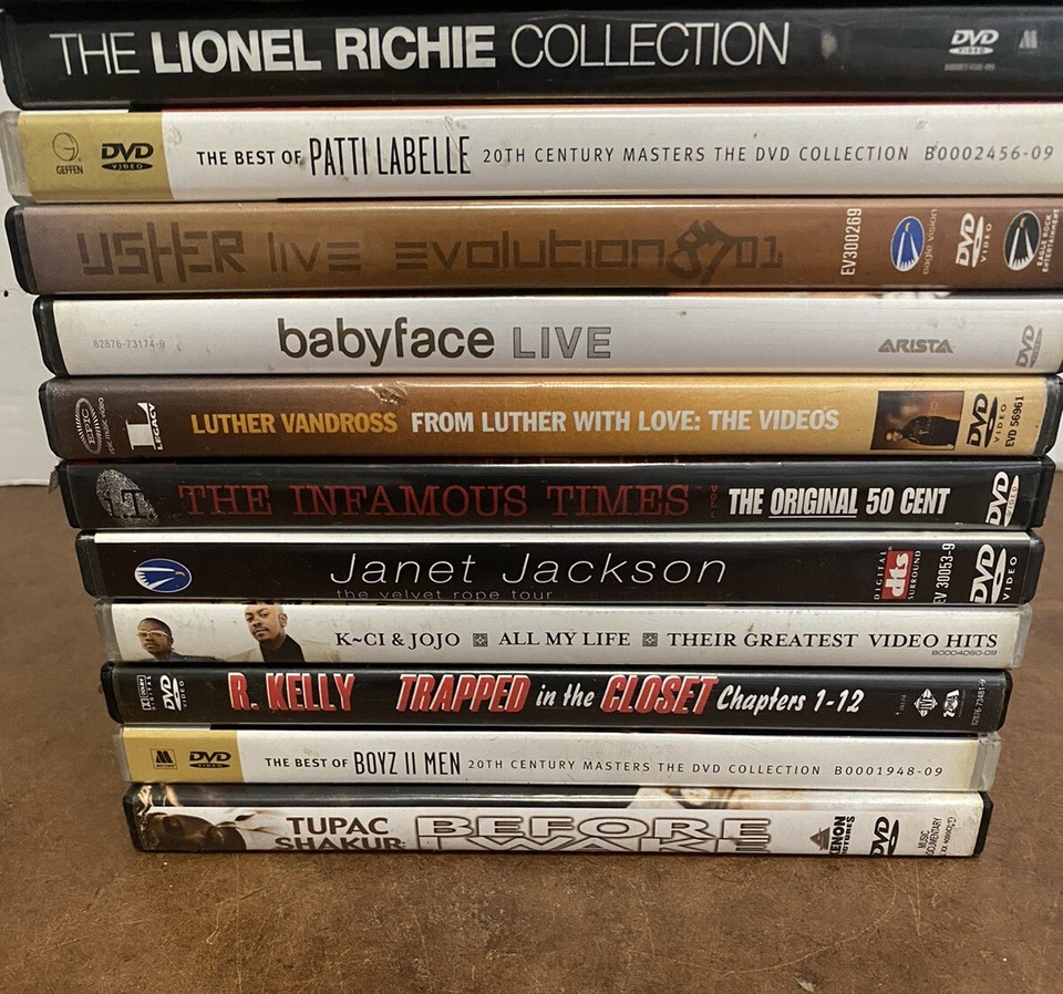 Lot Of 19 Rock, Hip Hop & Rap Music DVDs - Various/Multiple Artists Jay ...