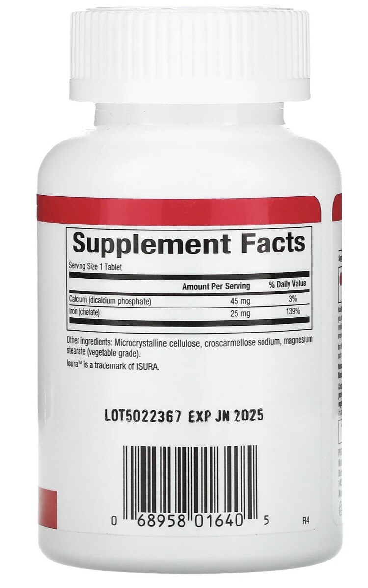 NATURAL FACTORS Iron Supplement 25mg x 90 tablets | eBay