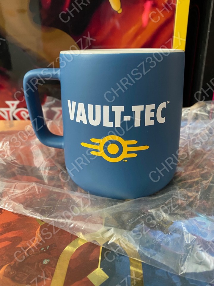 Fallout 33 Okey Dokey Blue Ceramic Mug Cup 12oz Figure /w Vault Tec ...