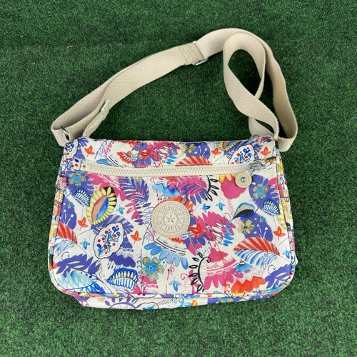 Kipling Callie Crossbody Bag Purse Field Floral Blue Green Purple Black ...