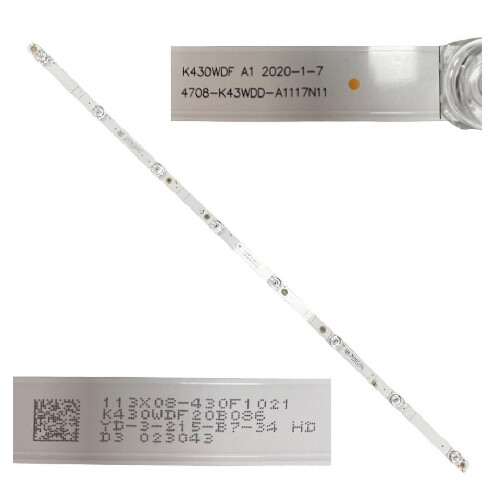 8 LED Strip Blaupunk BS43030120B K430WDF 4708-K43WDD-A1117N11 E465853 ...