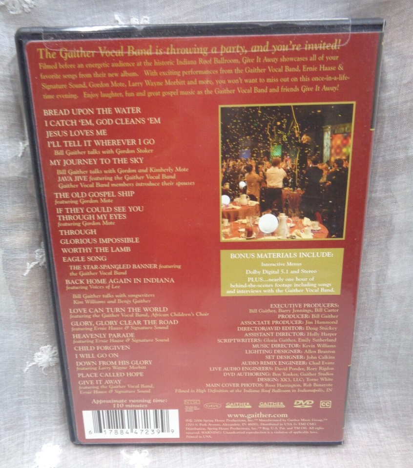 Gaither Gospel Series ~ GAITHER VOCAL BAND Give It Away ~ 2006 DVD ...