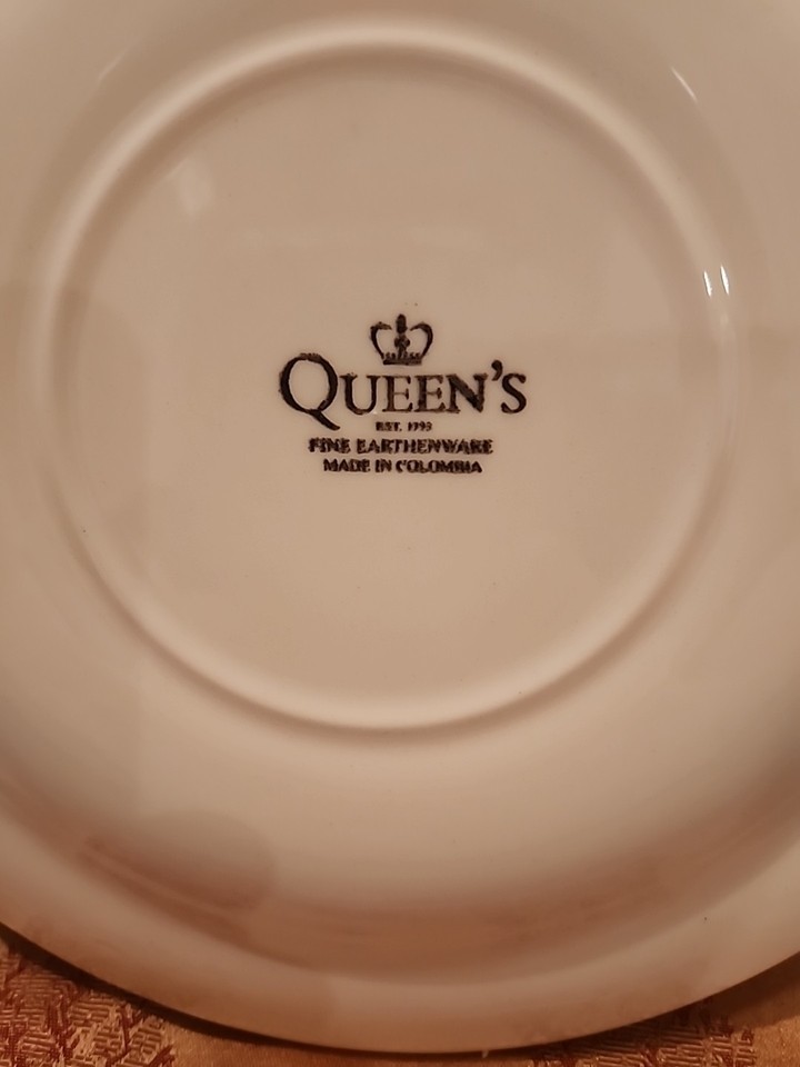 QUEENS THE BROOK COTTAGE Pink Red Transfer 10" Dinner Plate | eBay