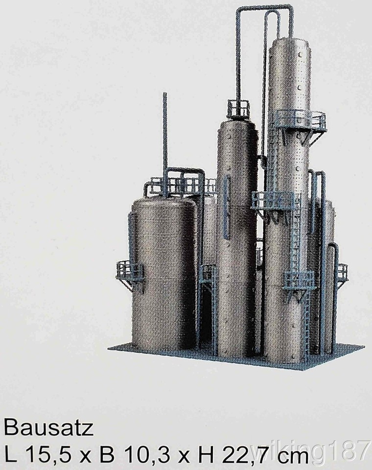 Vollmer #45525 NEW Mint in Box HO 1/87 Scale KIT Chemical/Oil Refinery ...
