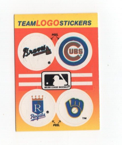 1991 Fleer Team Logo Stickers Brewers/Royals/Braves /Cubs CUBS Top 10 ...