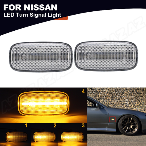 Dynamic LED Turn Signal Lights Side Marker For Nissan Silvia S15 ...