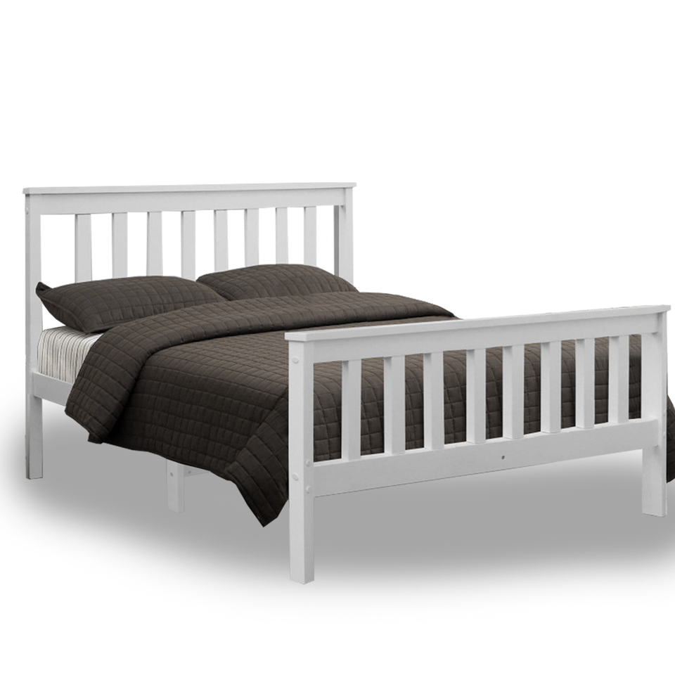 3ft 4ft 4ft6 Wooden Bed Frame Solid Wood Single Small Double Pine opt ...