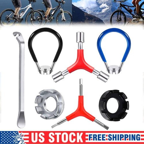 Bike Spoke Wrench Set 7PCS Portable Bicycle Spoke Tool Kit Y-Type Hex ...