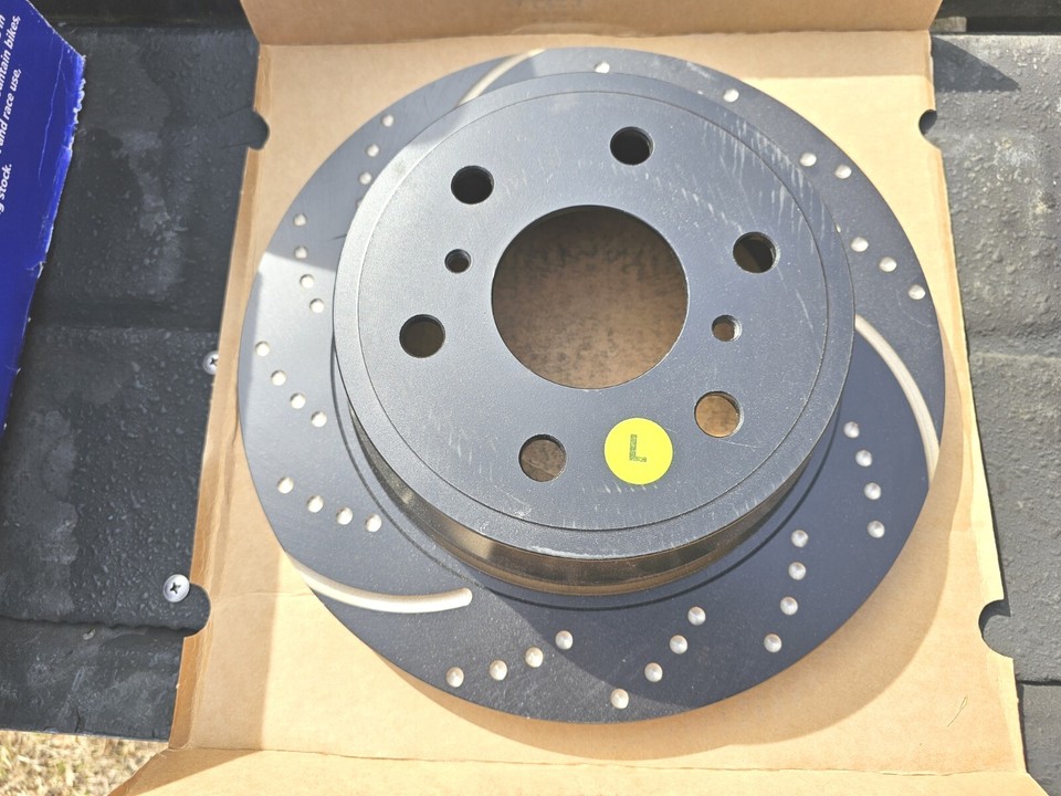 EBC GD7373 GD Sport Dimple Drilled & Slotted Brake Rotors - Rear Set | eBay