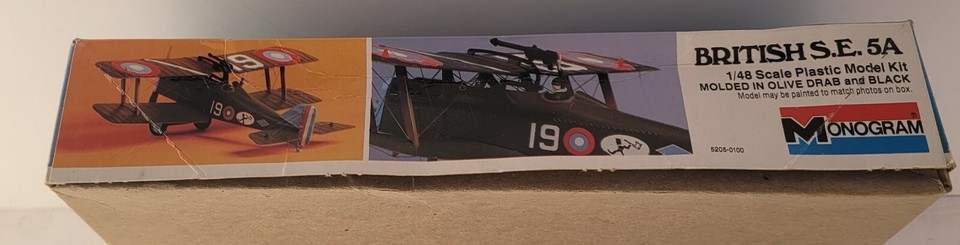 BRITISH S.E. 5A 1:48 Scale MONOGRAM Model Kit 5205 Kit 1979 New | eBay
