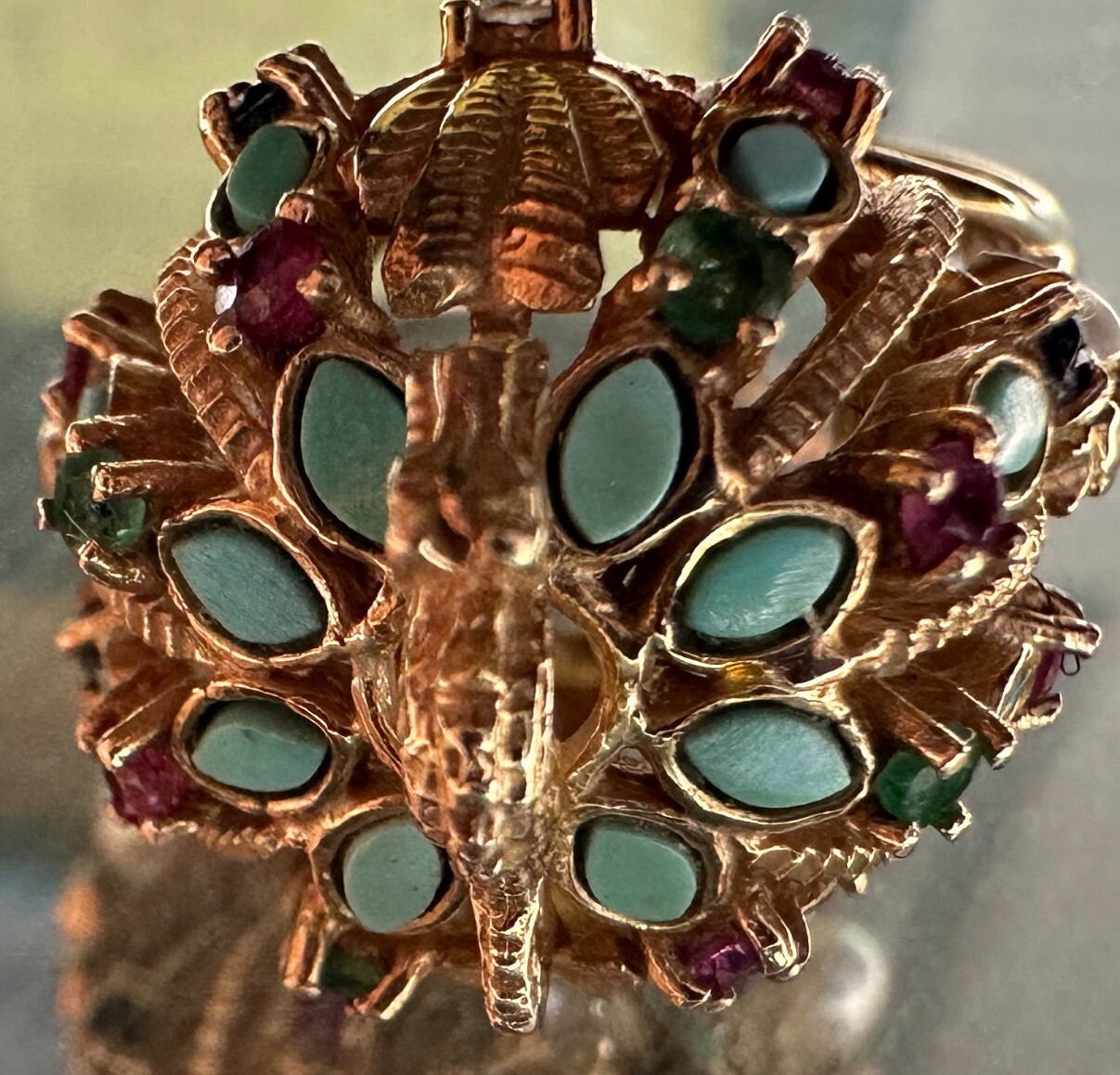 Franklin Mint Ming Dynasty Crown Dragon Ring,14K Yell… - Gem