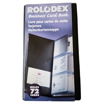 NWT Rolodex 12 Page-72 Business Card Holder Book with A-Z Tabs- Black ...
