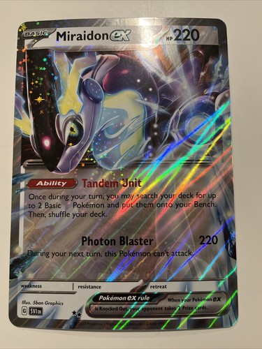 Miraidon EX Pokemon Paldea JUMBO OVERSIZED Promo Card Scarlet Violet ...