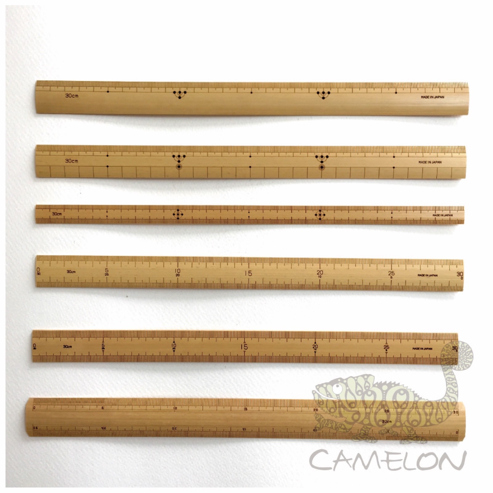 MADE IN JAPAN Japanese Bamboo Rule Small Ruler Scale 30cm 300mm | eBay