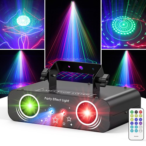 100W Disco Party LED Laser Light Projector Beam Scanner RGB DMX DJ ...