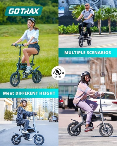 Gotrax Nano 14" Electric Bike, Max Range 25Miles(Pedal-Assist)&Max ...