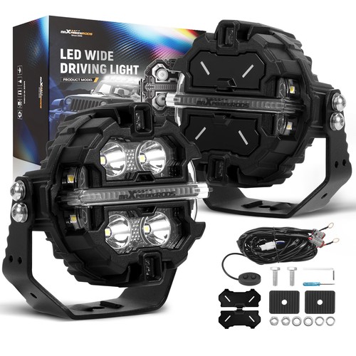 LED Pod Light Bar 3.5" White Amber DRL RGB For Off Road Vehicle 4WD SUV ...