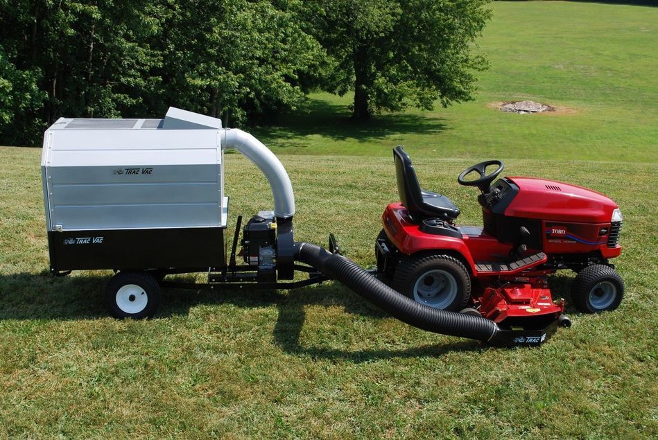Trac Vac 580 Lawn Mower Bagger Vacuum Pull Behind Champ FX200 Leaf ...