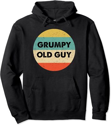Grumpy Old Guy Funy Gift Vintage Colors Father Unisex Hooded Sweatshirt ...
