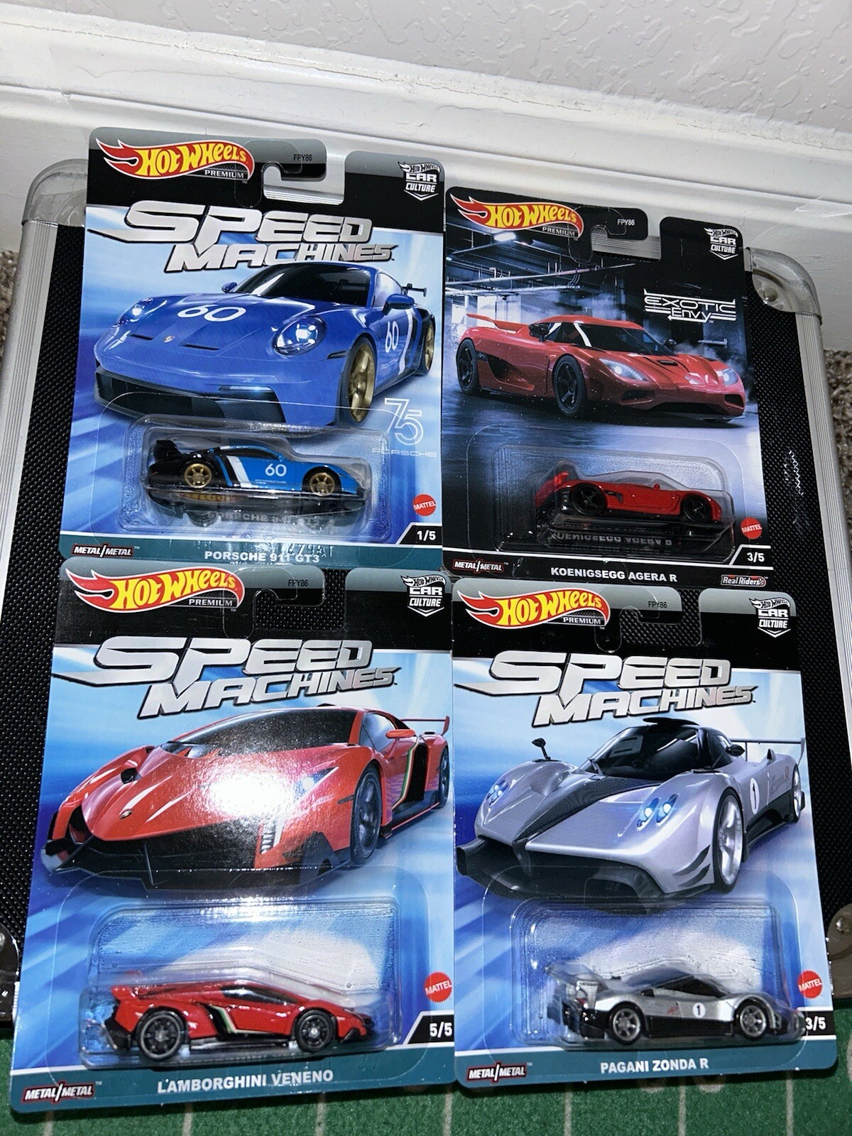 Hot Wheels premium speed machines set of 4 Porsche Exotic Lot ...