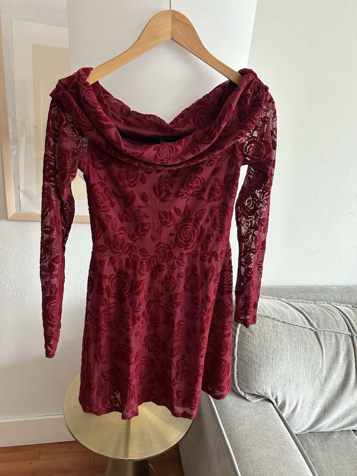 Burgundy Velvet WhimsyGoth Vampire Boho Fairy 90’s … - Gem