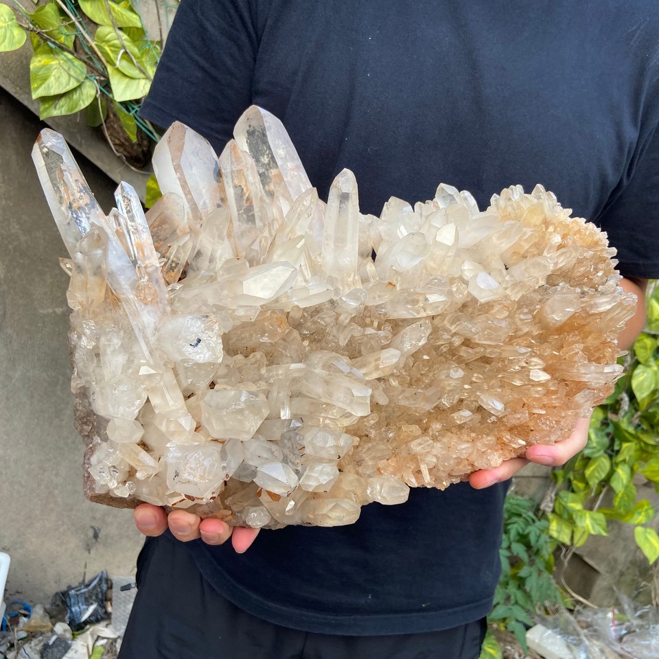 16.3lb Large Natural Clear White Quartz Crystal Cluster Rough Healing ...