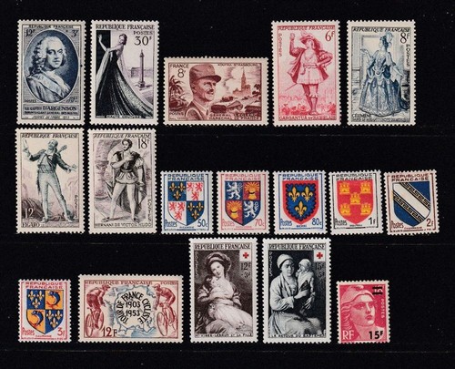 1953 FRANCE SHORT 17 STAMPS YEAR SET | eBay Australia