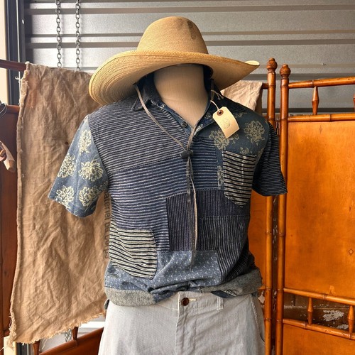 Polo Ralph Lauren Knit Indigo Patchwork Shirt Men's Size Medium | eBay