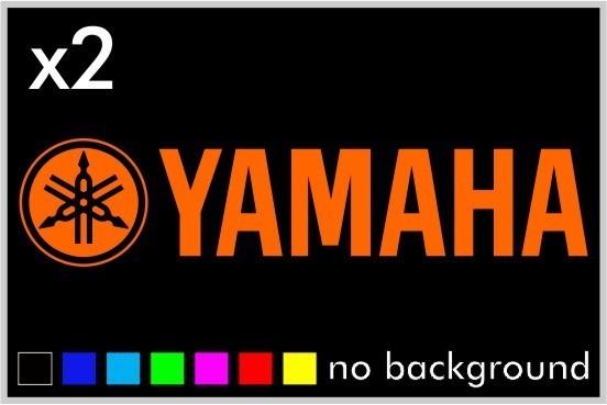 (2) Yamaha Sticker Decal Motorcycle Boat Window Tank Wheel Bike yz yzf ...
