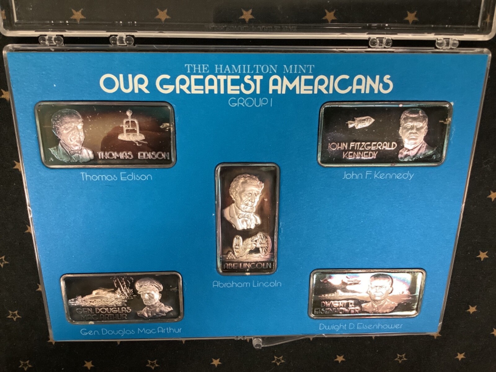 The Hamilton Mint Our Greatest Americans Silver Bar Set Group I ...