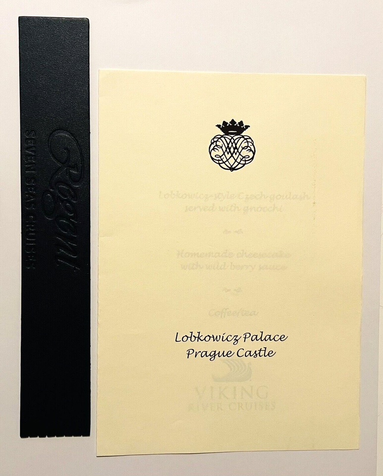 VIKING River Cruises Prague Menu - AND - REGENT Seven Seas Cruises ...