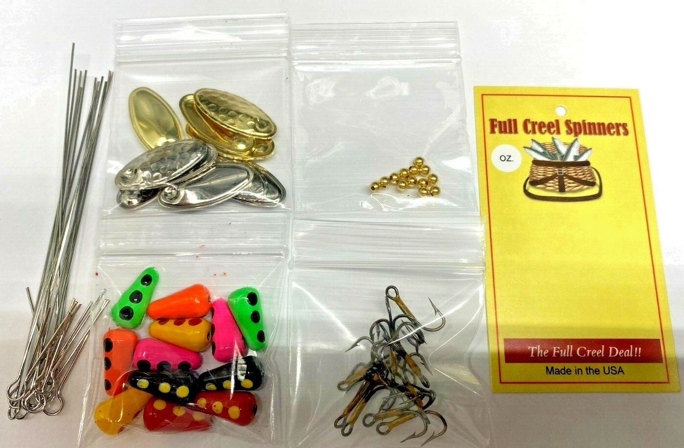 Inline Spinner Making Kit Trout Crappie Bass DIY Fishing Spinners 3/16 ...