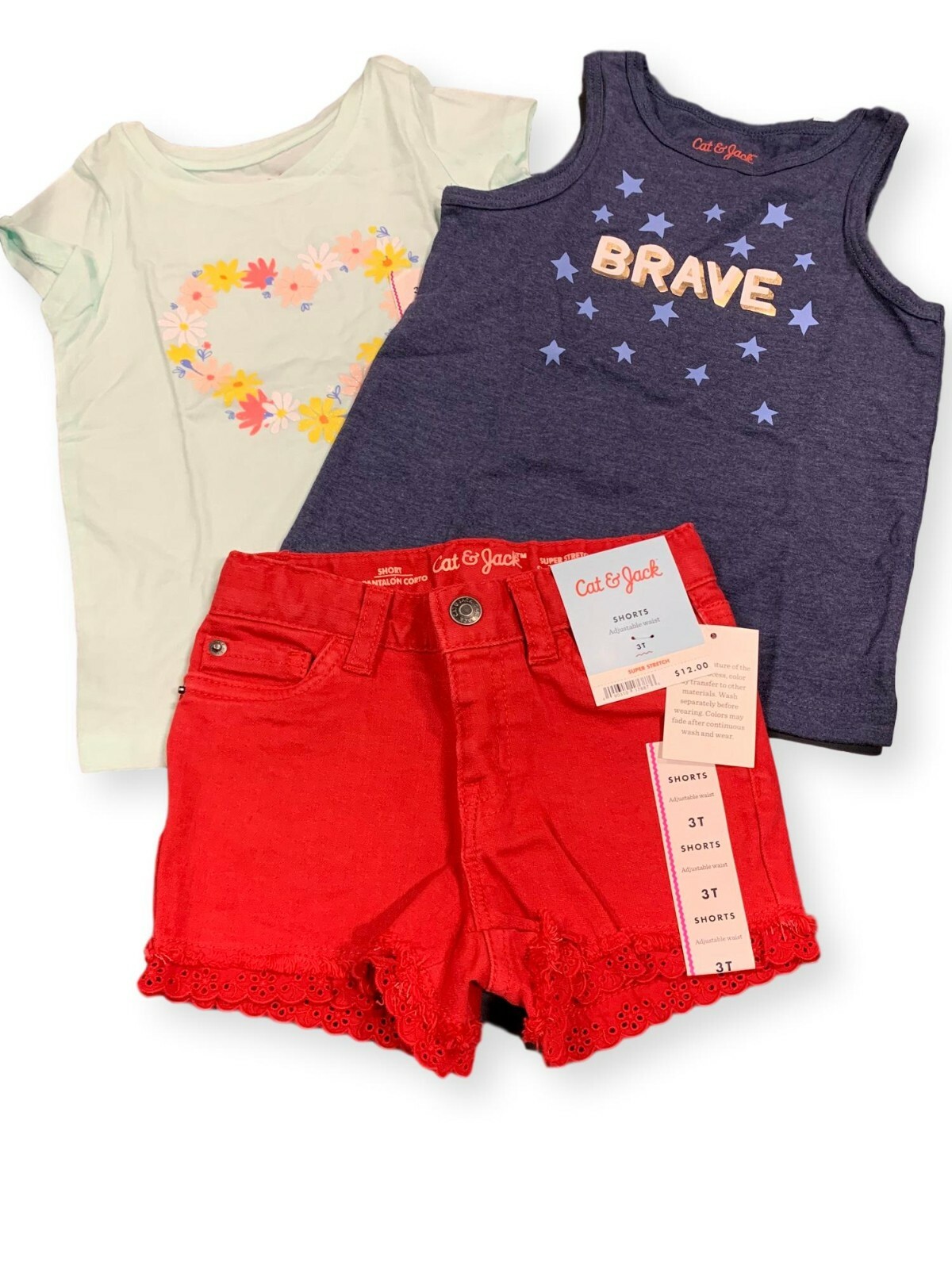 Cat & Jack Girls' Summer Outfits - Set of 3 (3T) | eBay