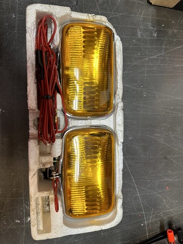 Vintage Fog Lights. Standard 3x5 Size. Chrome. Amber Lens. Incandescent ...
