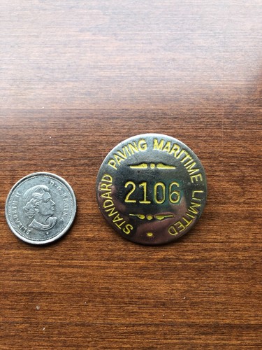 STANDARD PAVING MARITIME LIMITED (Halifax) METAL WORKER'S BADGE | eBay