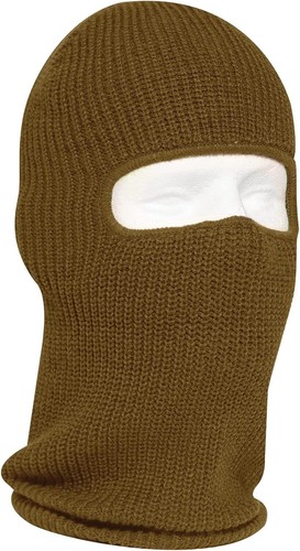 1 One Hole Coyote Brown Winter Knit Face Mask Stocking Cap Balaclava ...