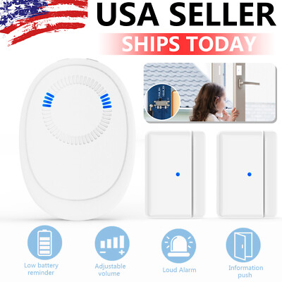 Wireless Window Door Open 58 Chime Security Entry Alarm Doorbell ...