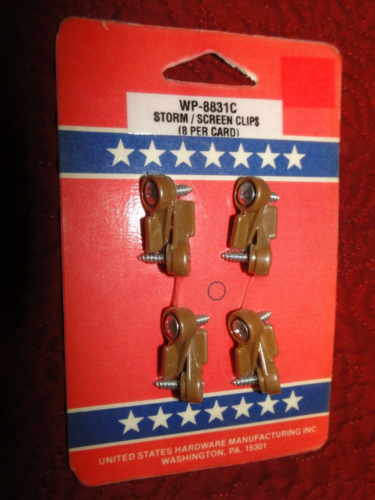 24 COUNT US Hardware Mobile Home Storm Window Clip 3-8 pks 24 TOTAL LOT ...