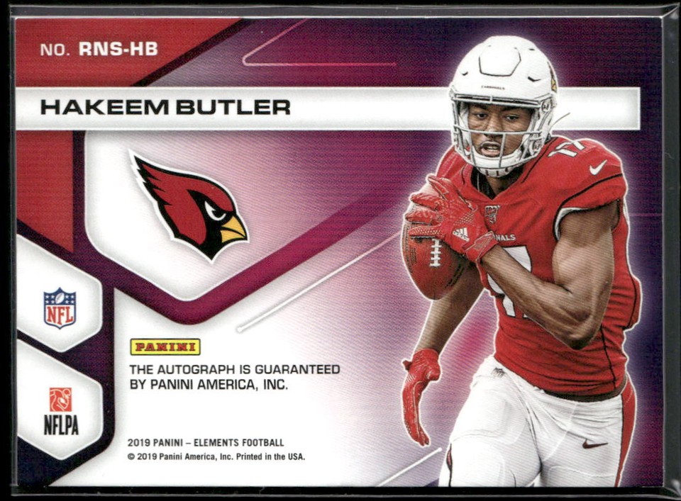 Hakeem Butler 2019 Panini Elements #RNS-HB 24/75 Auto Rookie Neon Signs ...