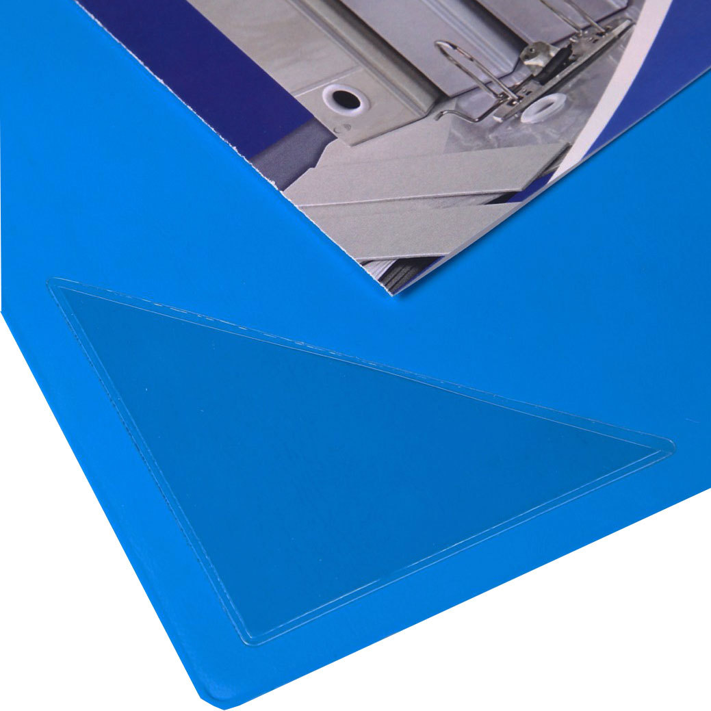 Self Adhesive PVC TRIANGLE CORNER POCKETS Clear Transparent . Just Peel ...