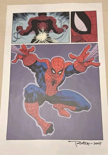 2007 TIM SALE Spider-man Marvel Comics Art Print Signed In Person | eBay