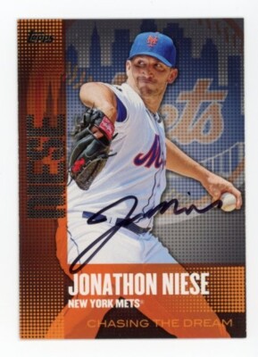 SIGNED BASEBALL CARD AUTO TOPPS 2013 NY NEW YORK METS JONATHON NIESE # ...