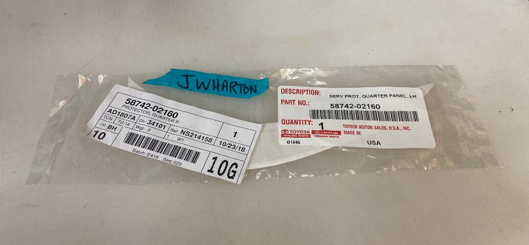 Genuine TOYOTA 2015 Corolla Stone Guard 58742-02160 for sale online | eBay