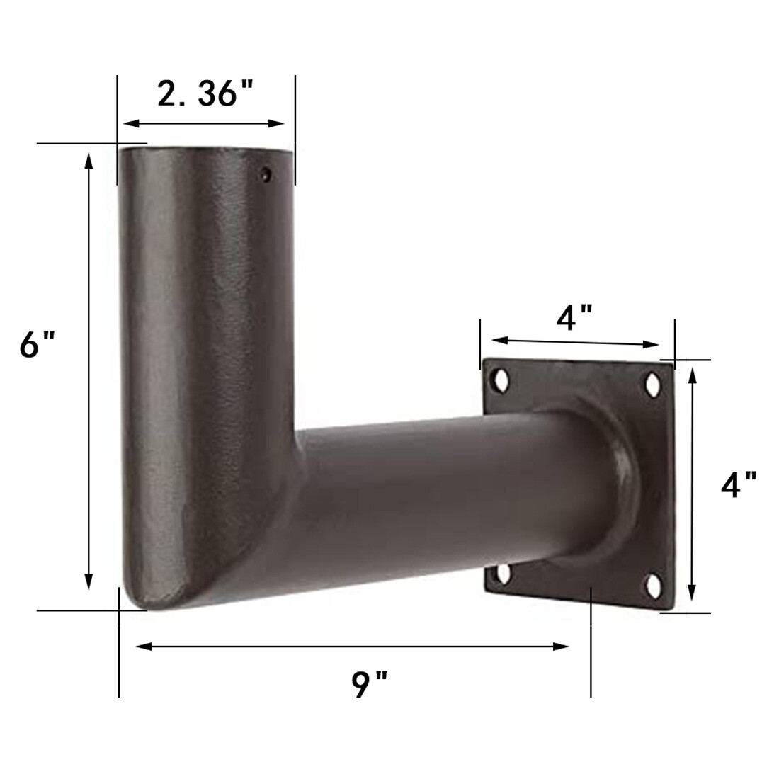 L Shape Wall Mount Bracket Tenon Adapter foR Slip Fit LED Parking Lot ...