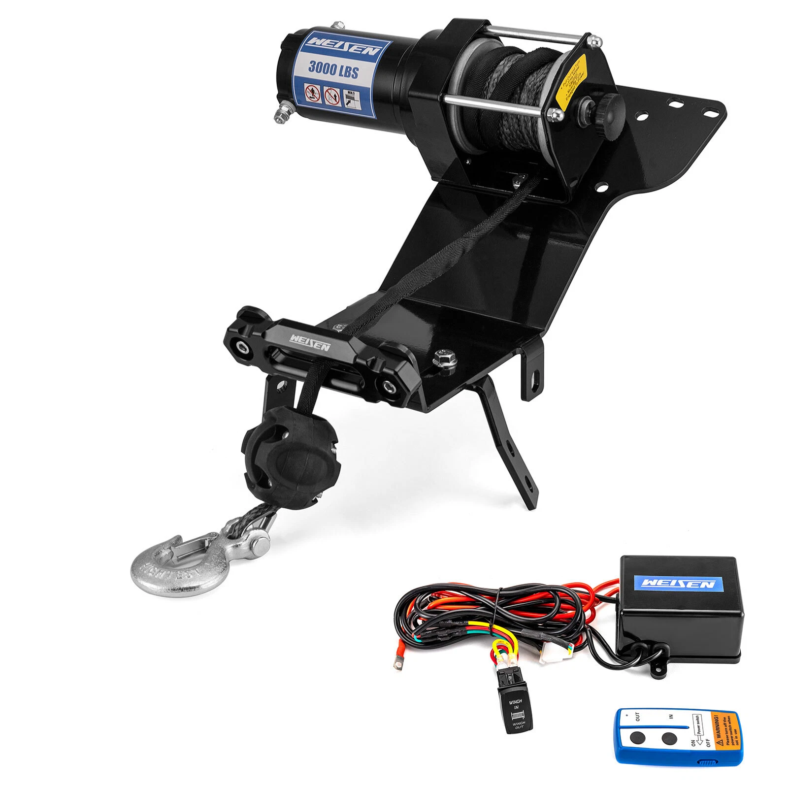 ATV 12V 3000LBS Winch Mount Kit For 2000-2007 Honda Rancher TRX350 ...