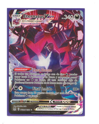 ETERNATUS Vmax Dynamax Pokemon TG22/TG30 Rara HOLO Lost Origin Spanish ...