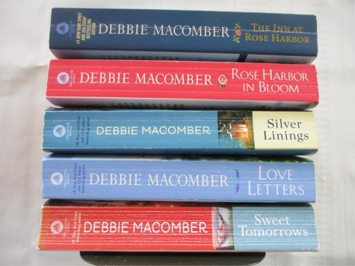 DEBBIE MACOMBER Full 5 Book Lot ROSE HARBOR Series BLOOM LETTERS SILVER ...