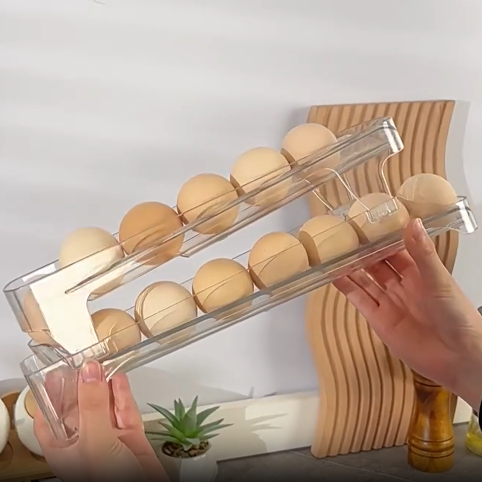 Ladder Style Eggs Holder Rack Refrigerator Egg Organizer Kitchen Tools ...